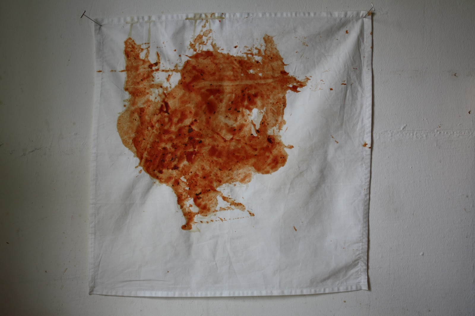 Pictures From My Window: 3 stained napkins