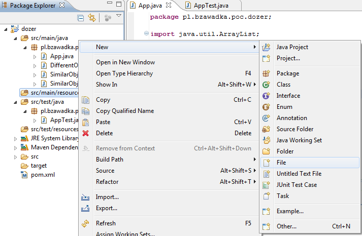 dafi on software: How to use Dozer for automatic Java Bean mapping - quickstart with Maven & Eclipse