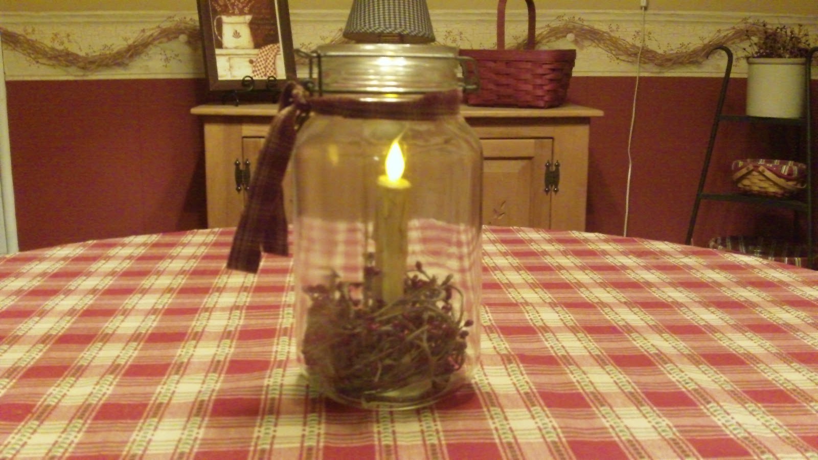 Country Home Decorating Ideas - Country Canning Jar Idea