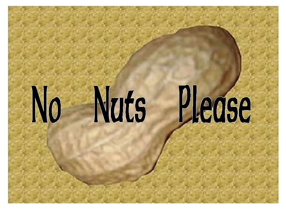 Free Posters and Signs: No Nuts Please