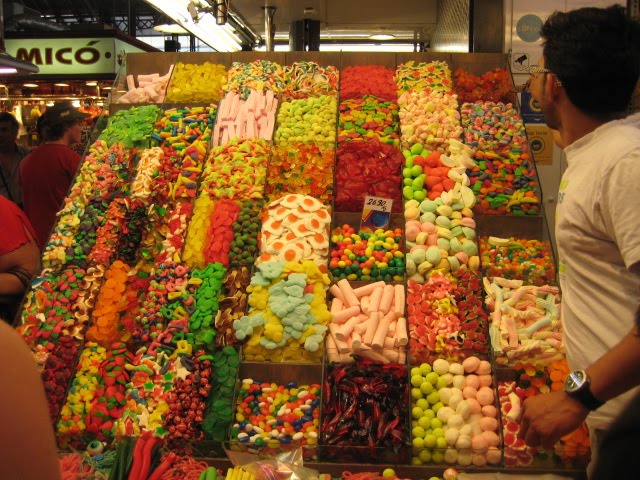 hello.: Last summer in spain. candy at the market.
