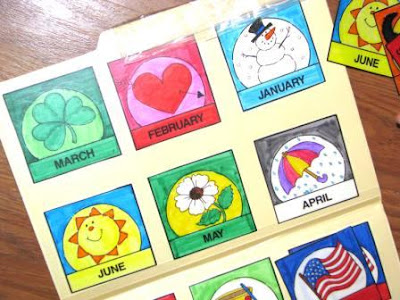 Living Creatively: Matching Months Folder Game