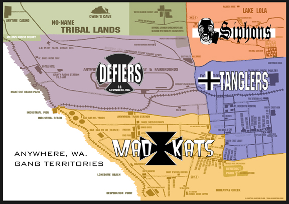 Go-Kustom: Rat Rod Rockers! Gang Territories