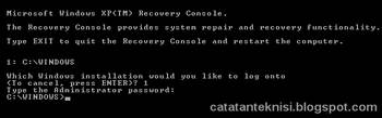 Cara Mengakses Windows XP Recovery Console - Catatan Teknisi