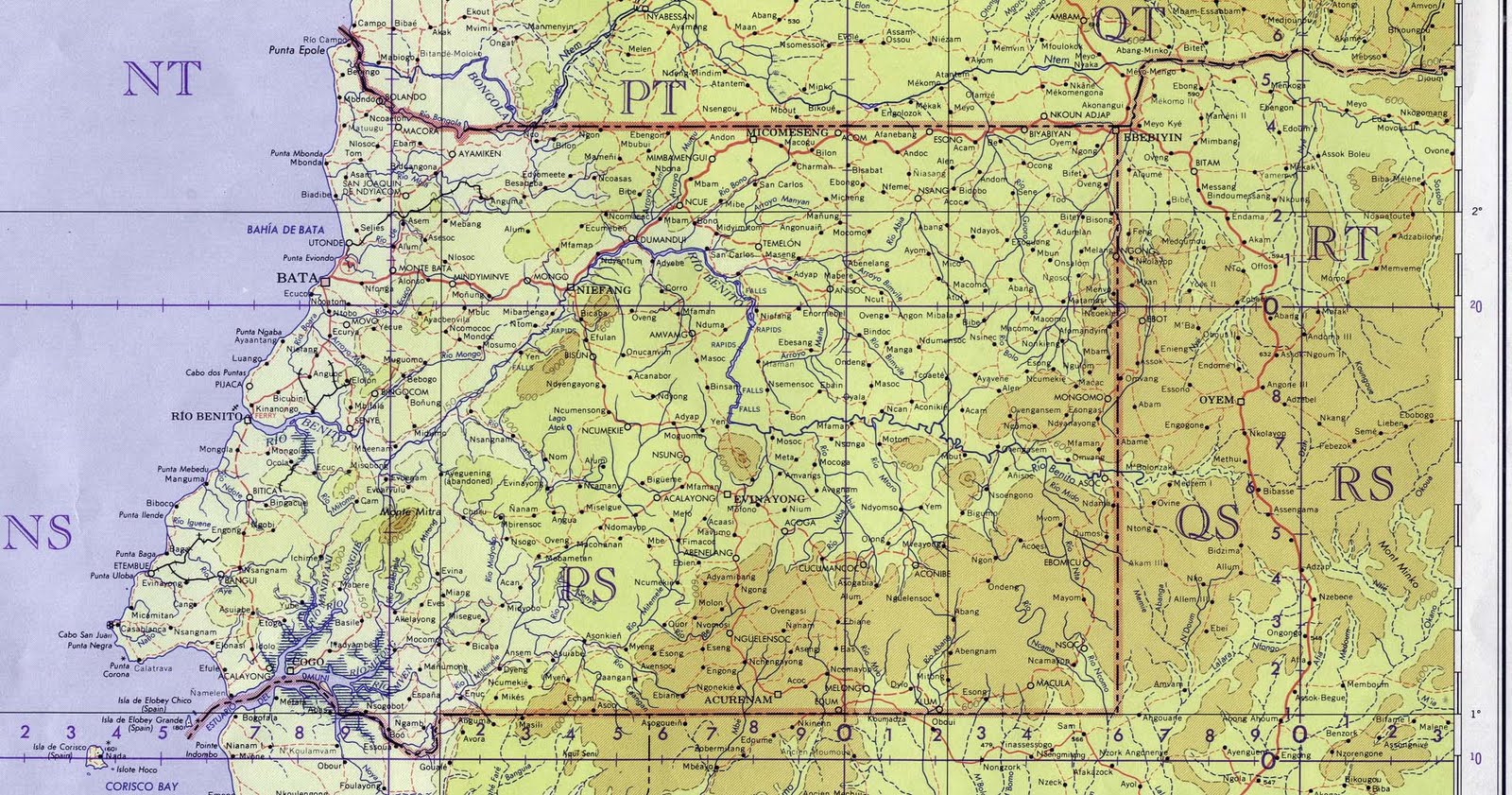 GUINEA ECUATORIAL - MAPAS GEOGRÁFICOS DE GUINEA ECUATORIAL