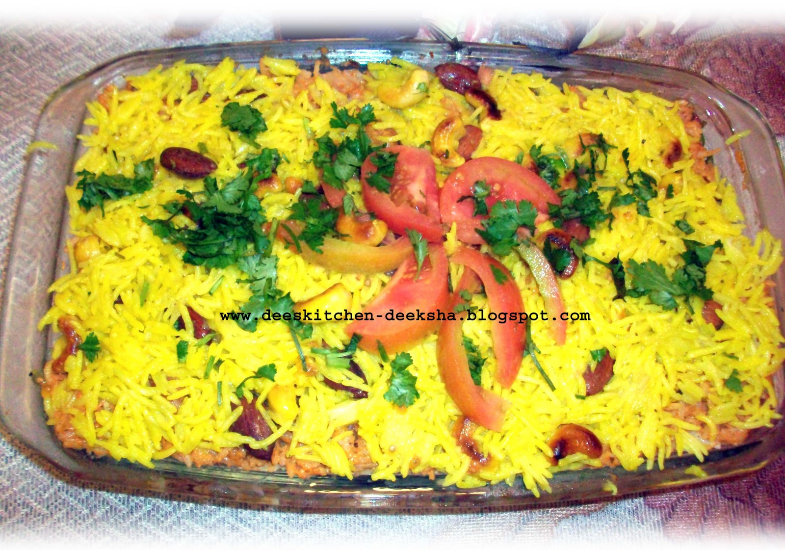 DEE's KITCHEN.: TRI COLOR BIRYANI