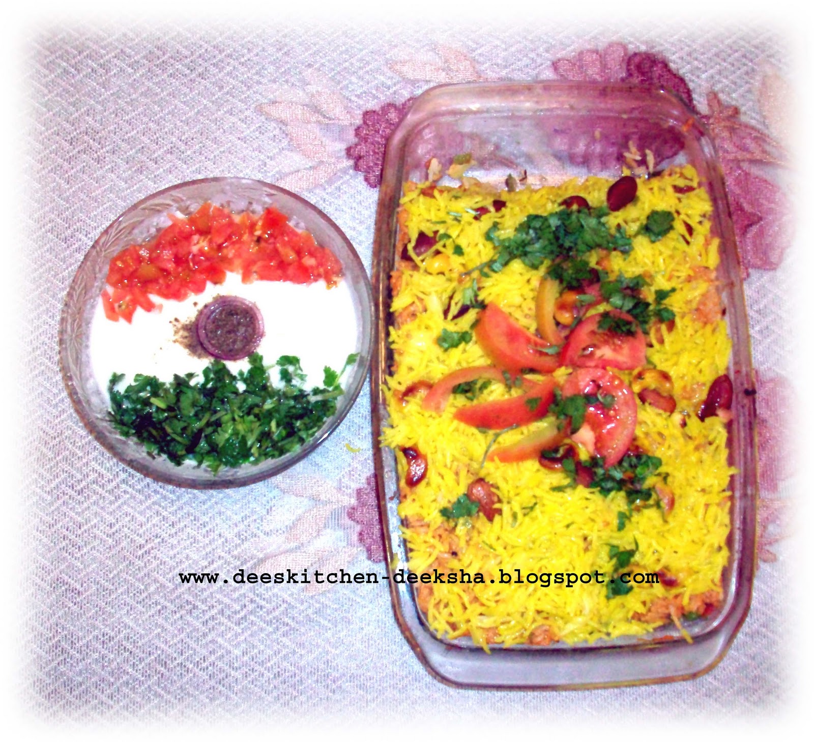 DEE's KITCHEN.: TRI COLOR BIRYANI