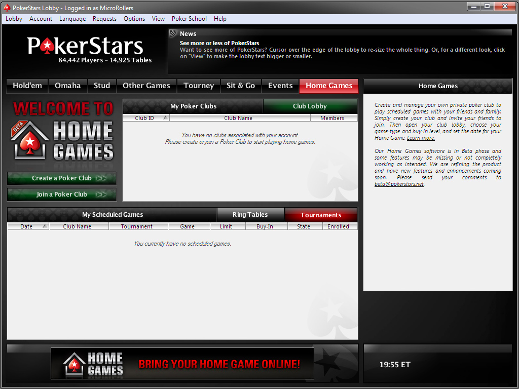 Creating a Poker Club with PokerStars Home Games