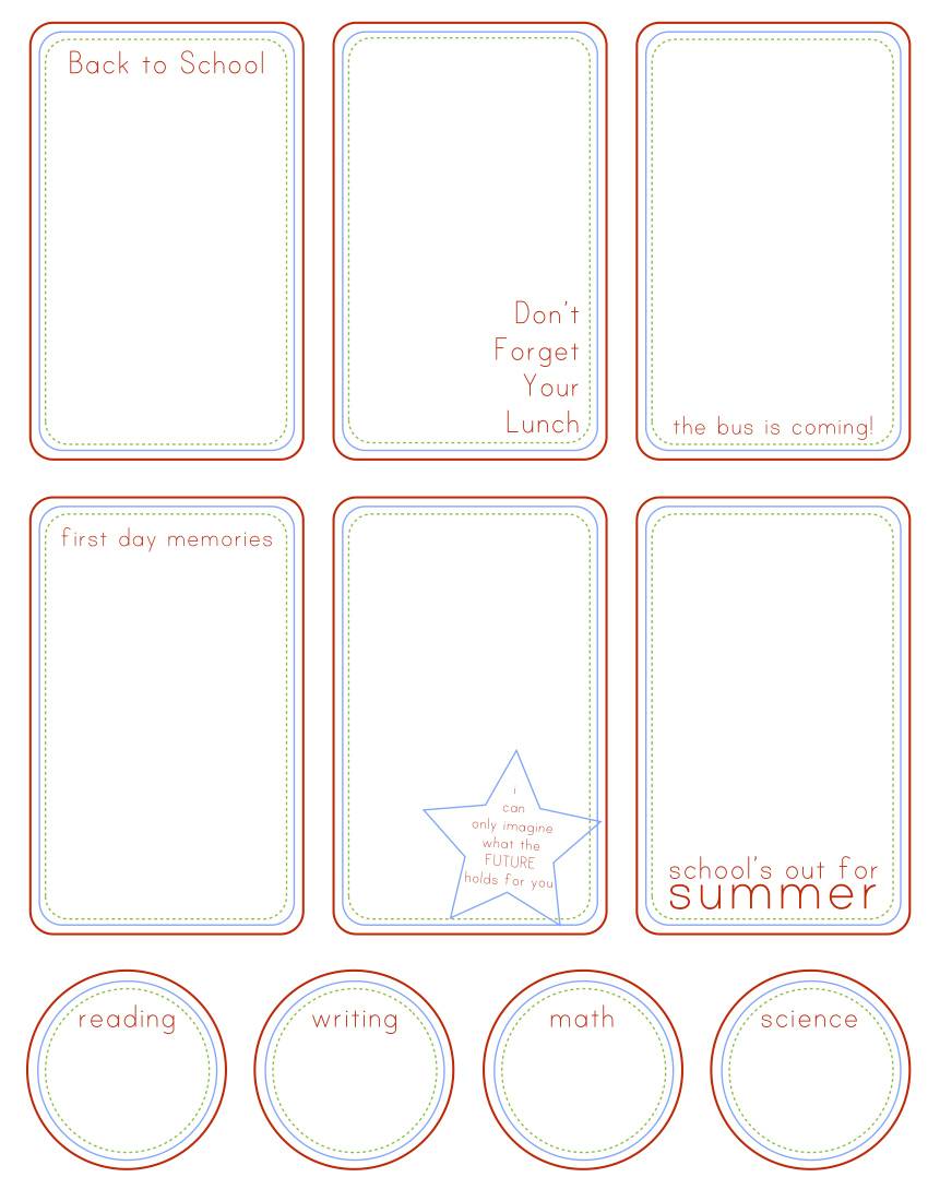 Someday Crafts: Back 2 School Tags and Labels Printable AND Tips for ...