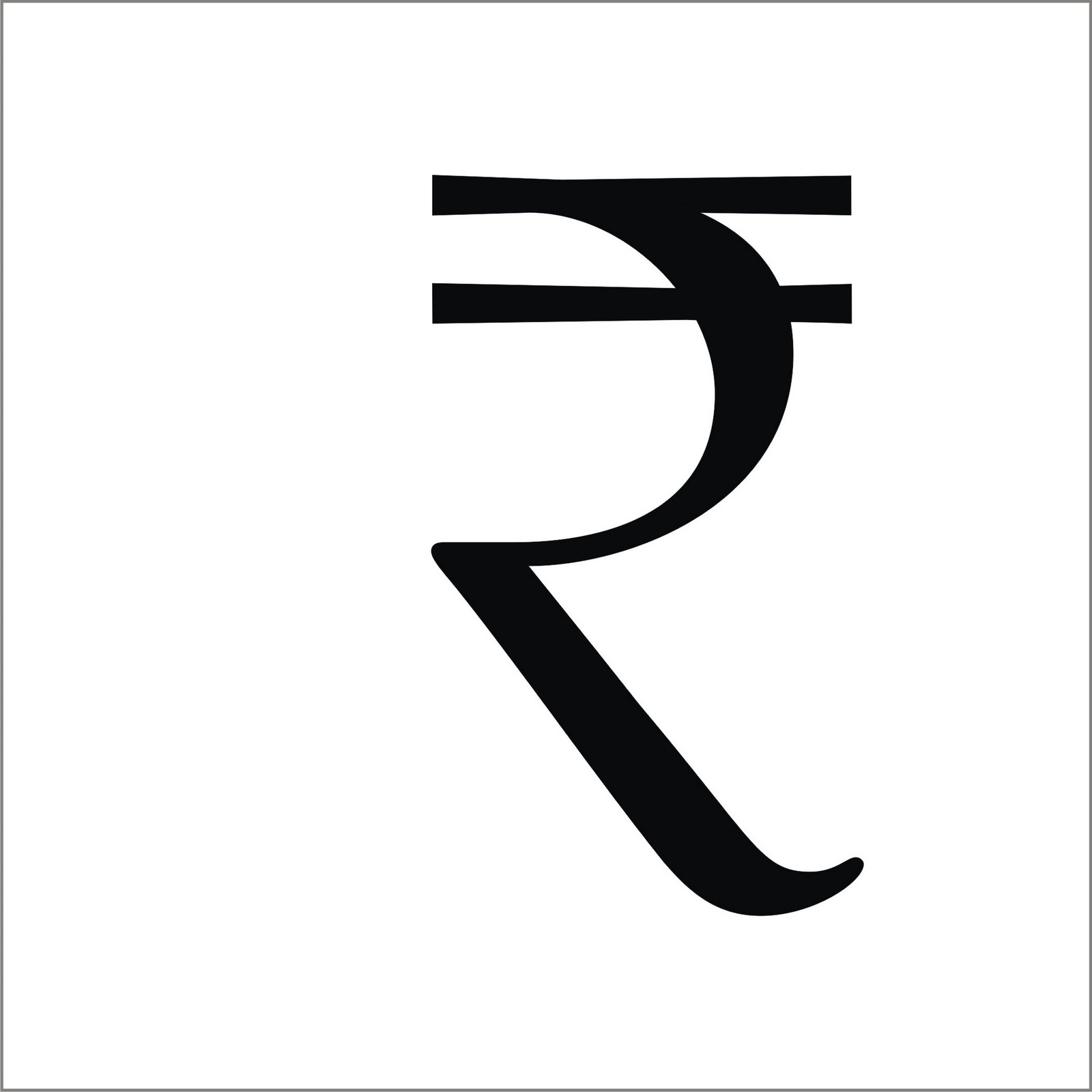 Fun with Letterforms: Customization of Rupee Symbol