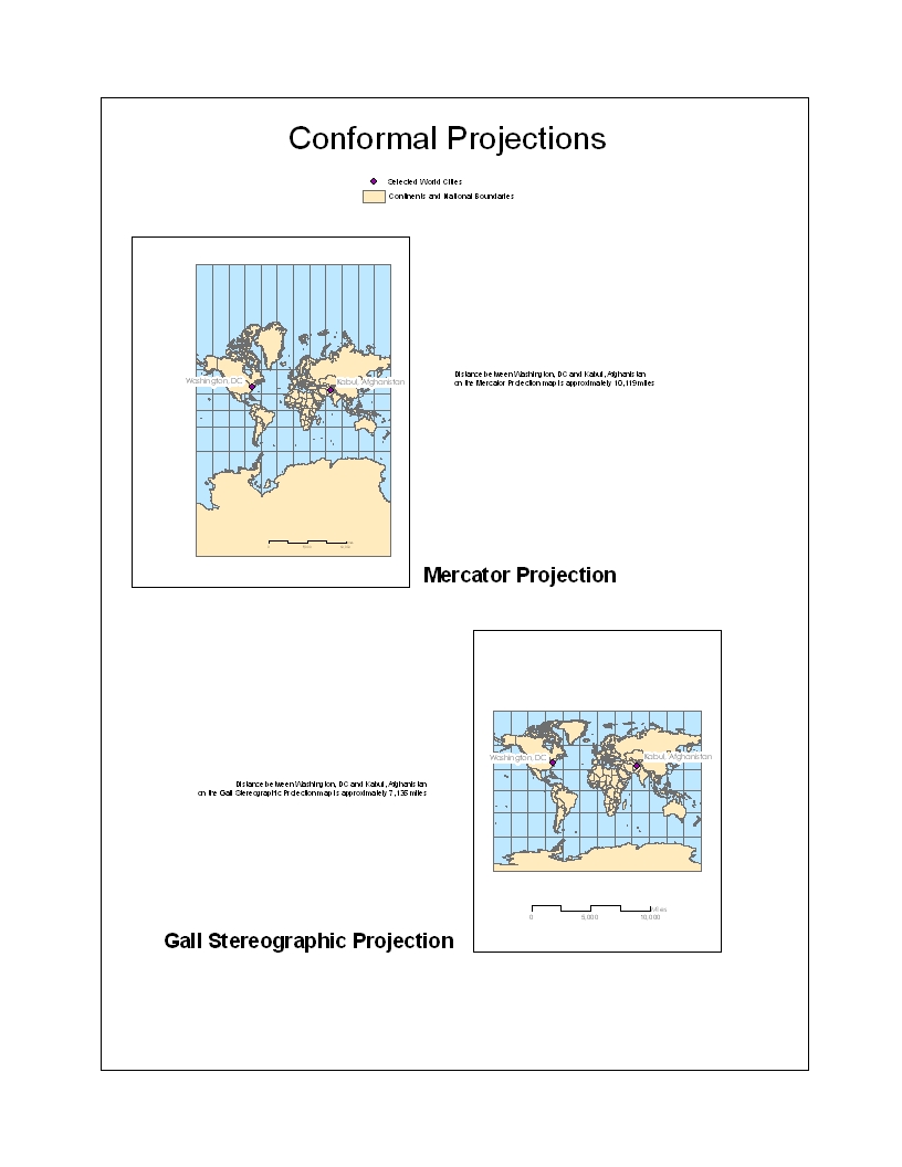 Bruce's geography blog: Map projections and distance on Earth