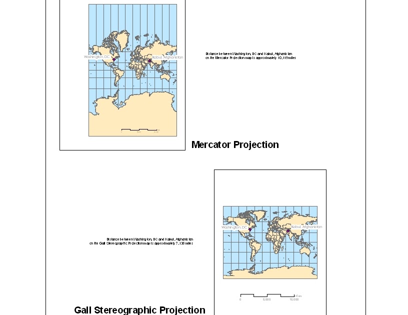 Bruce's geography blog: Map projections and distance on Earth