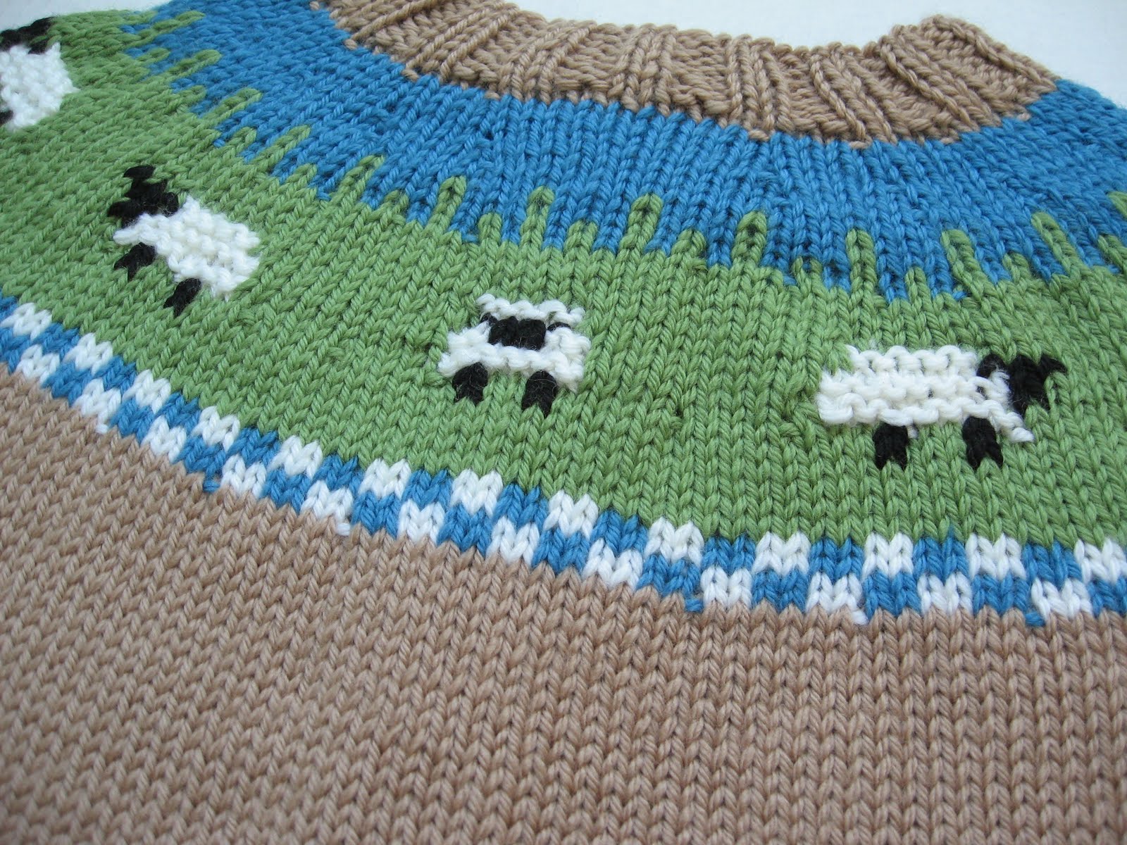 Anyone Can Knit...: FO: Baby Sheep Yoke Cardigan