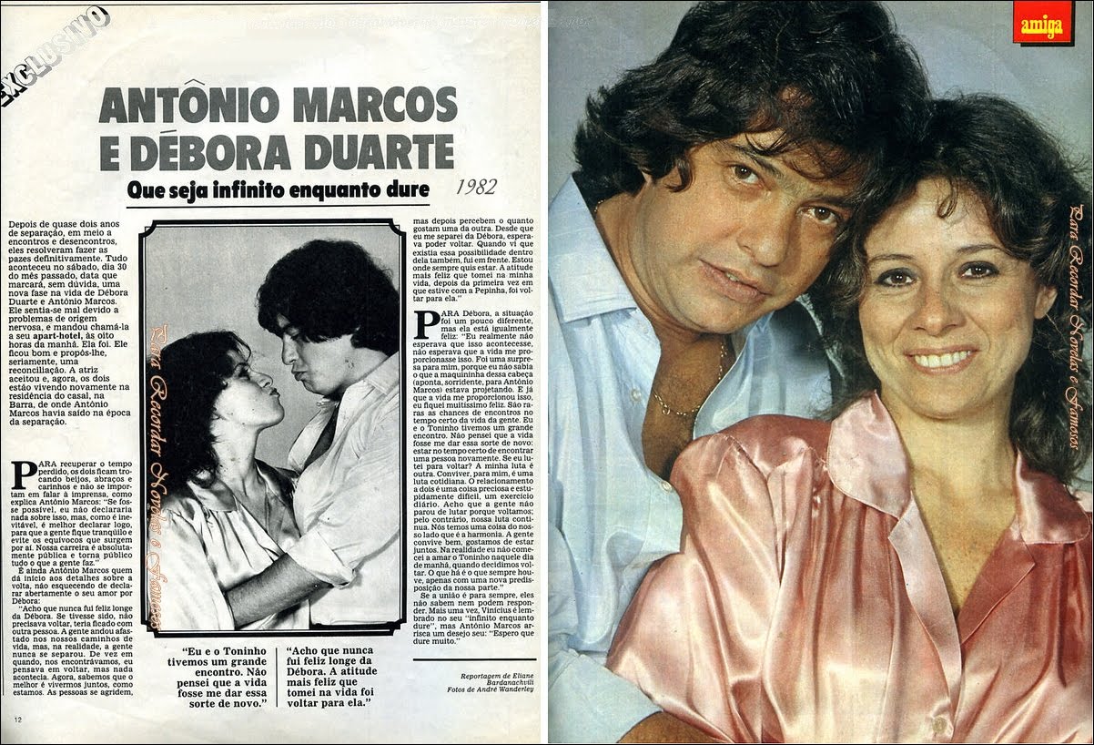 Para Recordar Novelas e Famosos: Débora Duarte e Antônio Marcos "Que ...