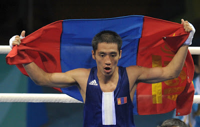 Mongolian Athletes return from a successful Olympics
