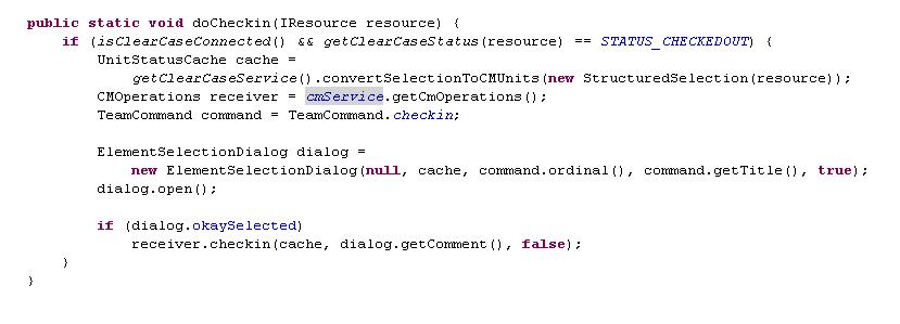 On Eclipse and Other Animals: ClearCase inside! - Eclipse interface