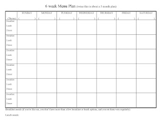 Our Favorite Recipes!: 6 Week Menu Planner