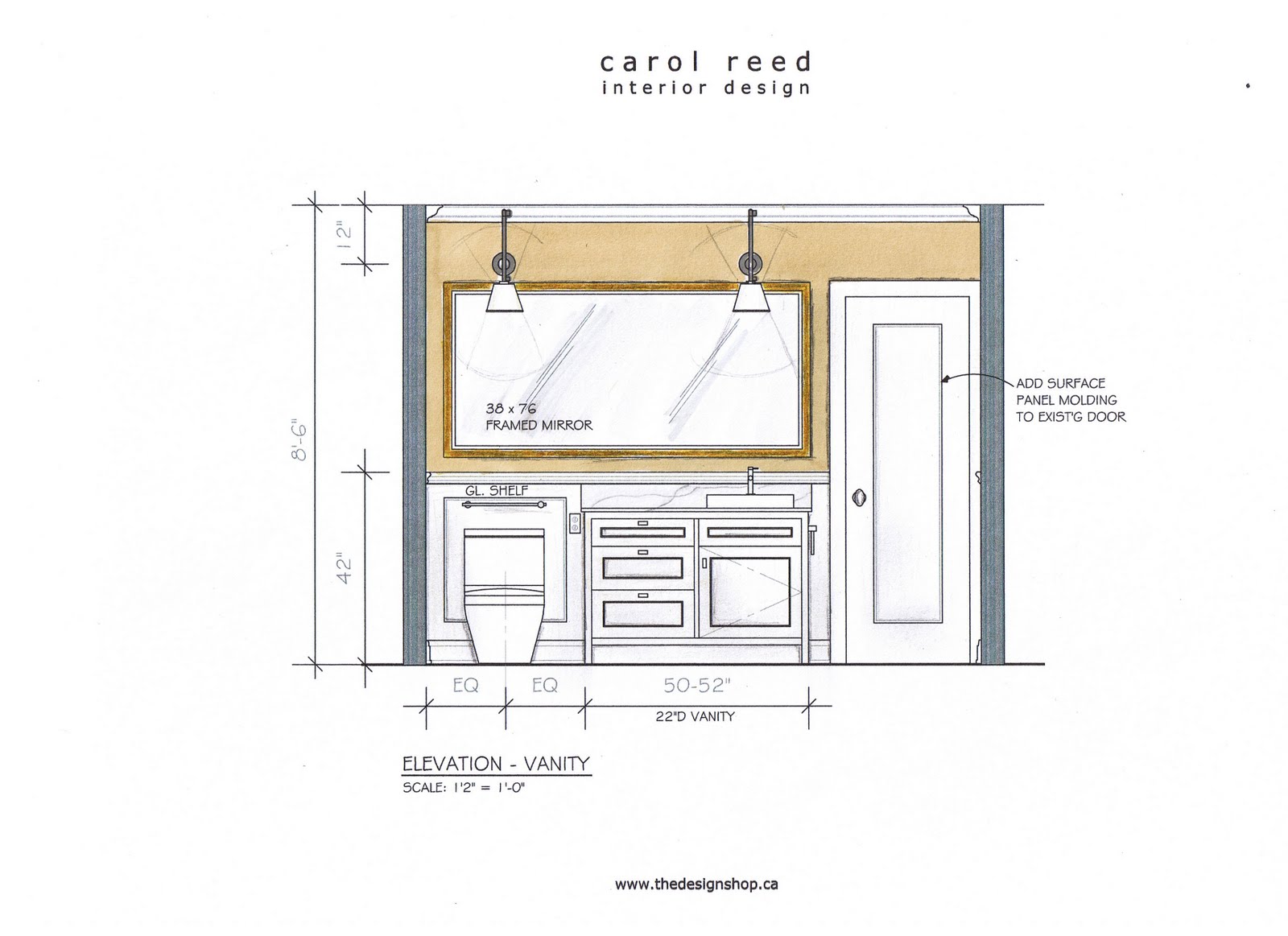 CREED: Before & After: E-Design Bathroom Project