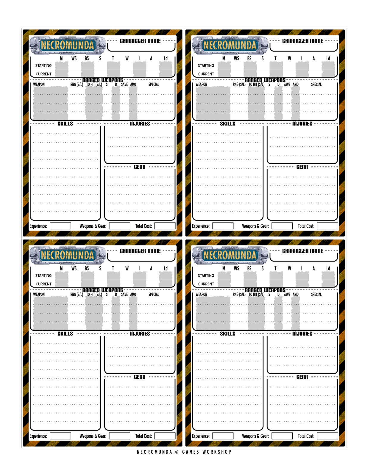 Resources: Necromunda Cards