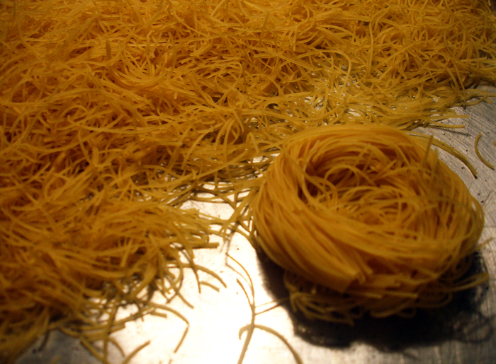 libyan food: Steamed Pasta with Pine Nuts, Raisins, Almonds, and Liver ...