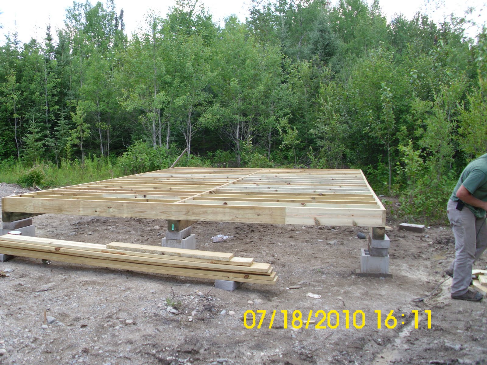 Off the grid cabin build: Foundation Block Piers