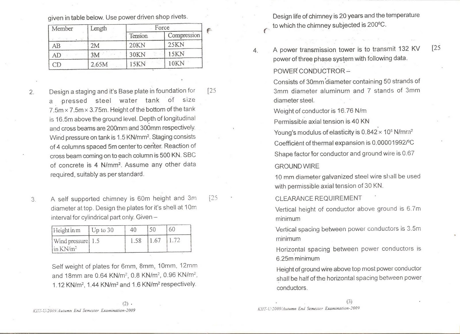 SCHOOL OF CIVIL ENGINEERING: DESIGN OF STEEL STRUCTURE 2( 7th sem 2010)