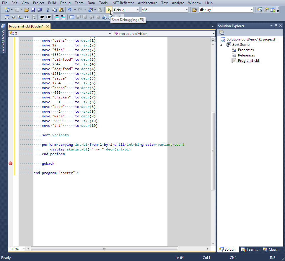 Sorting An Array In Cobol Program Fasrvenue