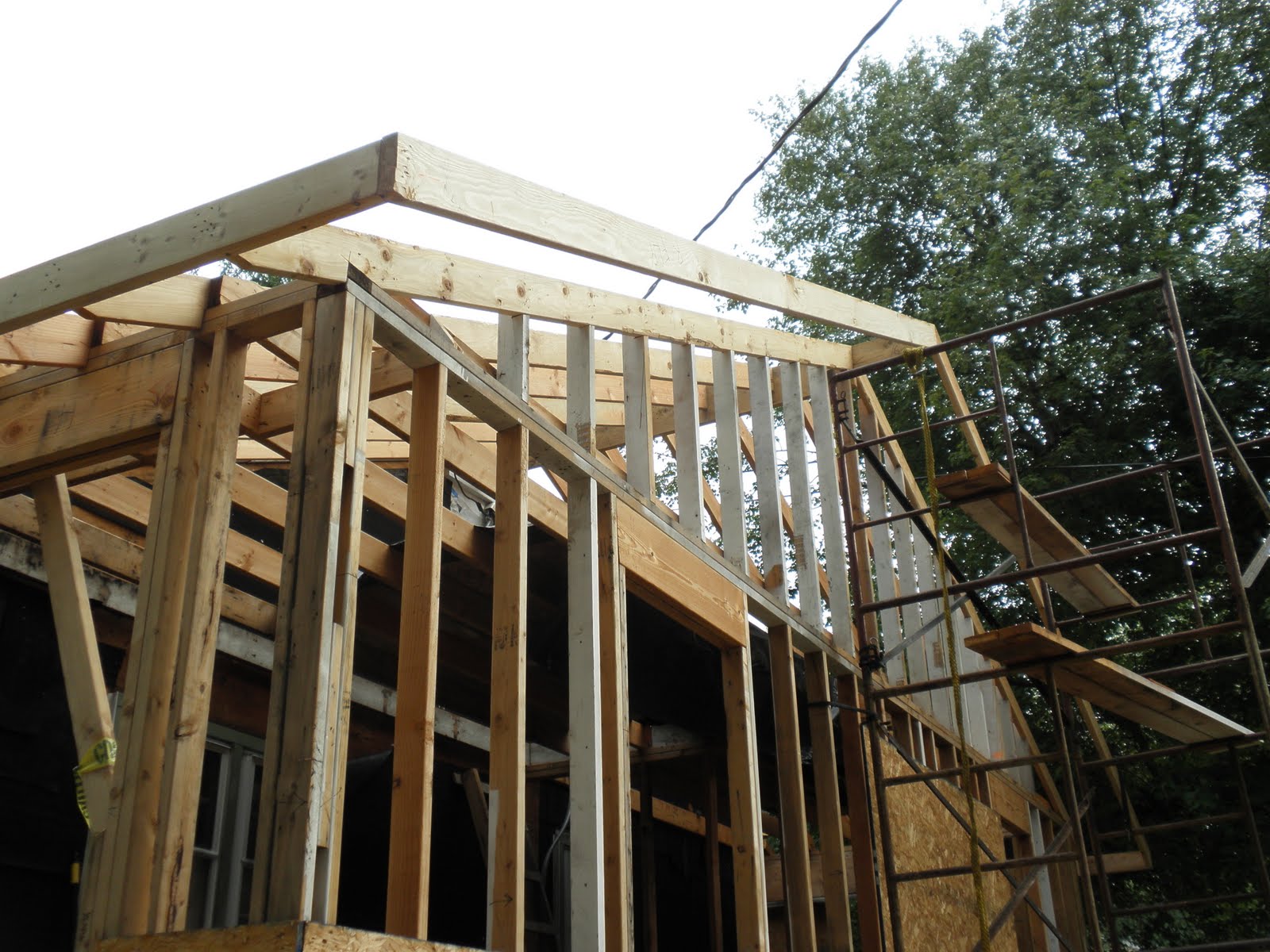 Rearranging the Walls: The fly rafter went up yesterday