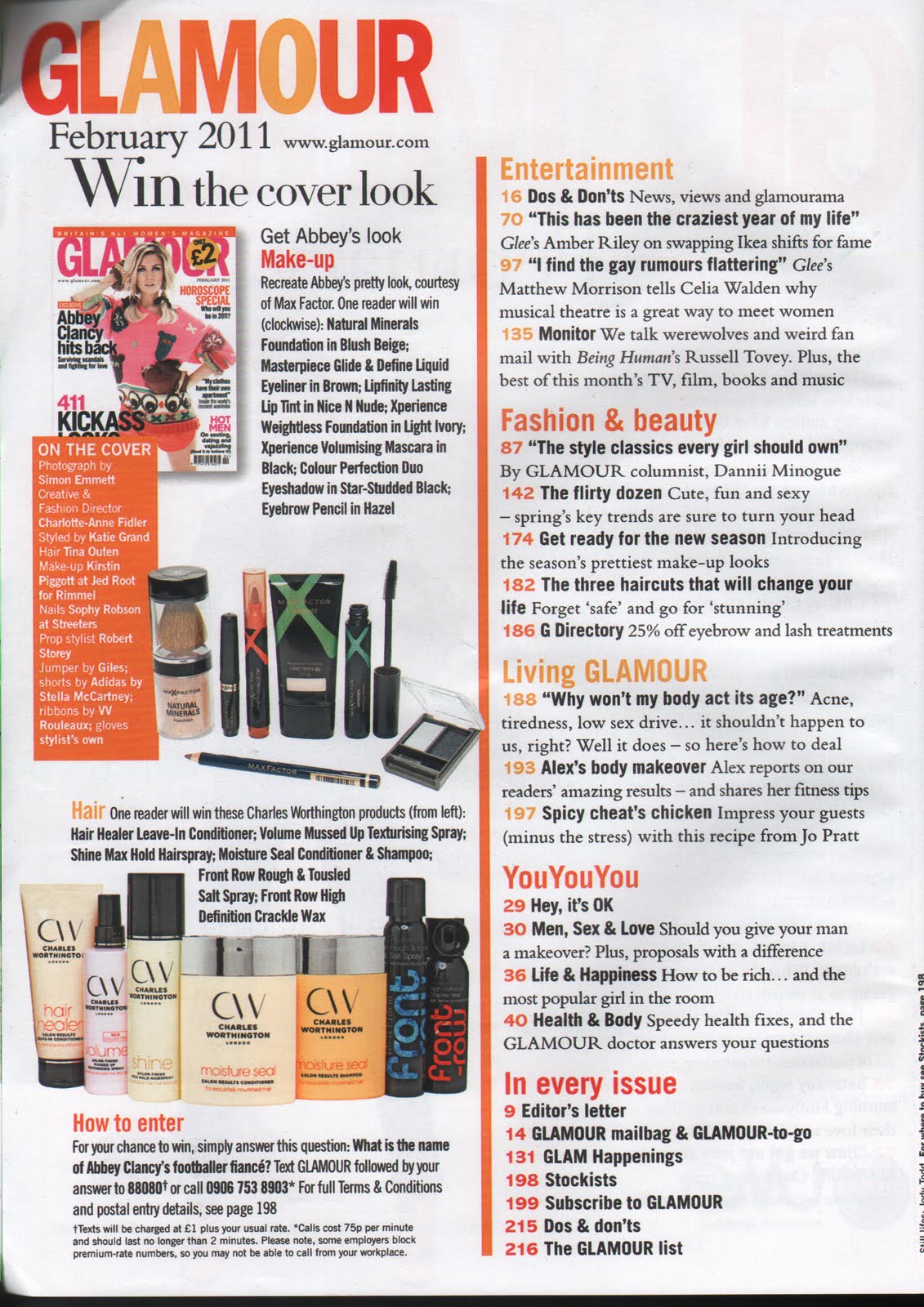 Hannah Gordon's Media AS: Contents page analysis, Women's lifestyle ...