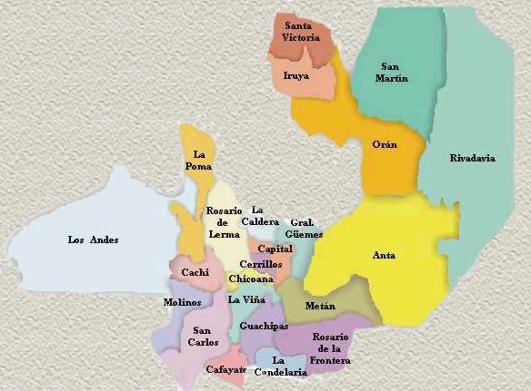 La linda Salta: Mapa de Salta