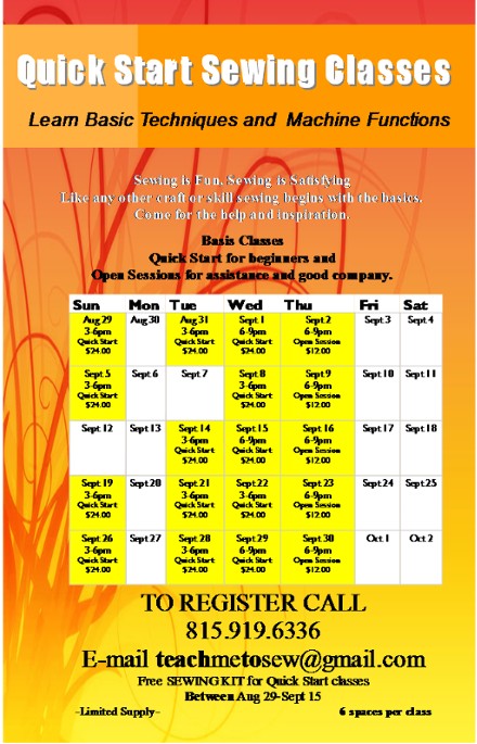 Teach Me To Sew!: Quick Sew - Lesson Plan