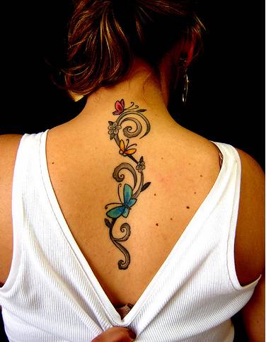 cuphil: Women Back Tattoo's - 3 Great Women Back Tattoo Designs!
