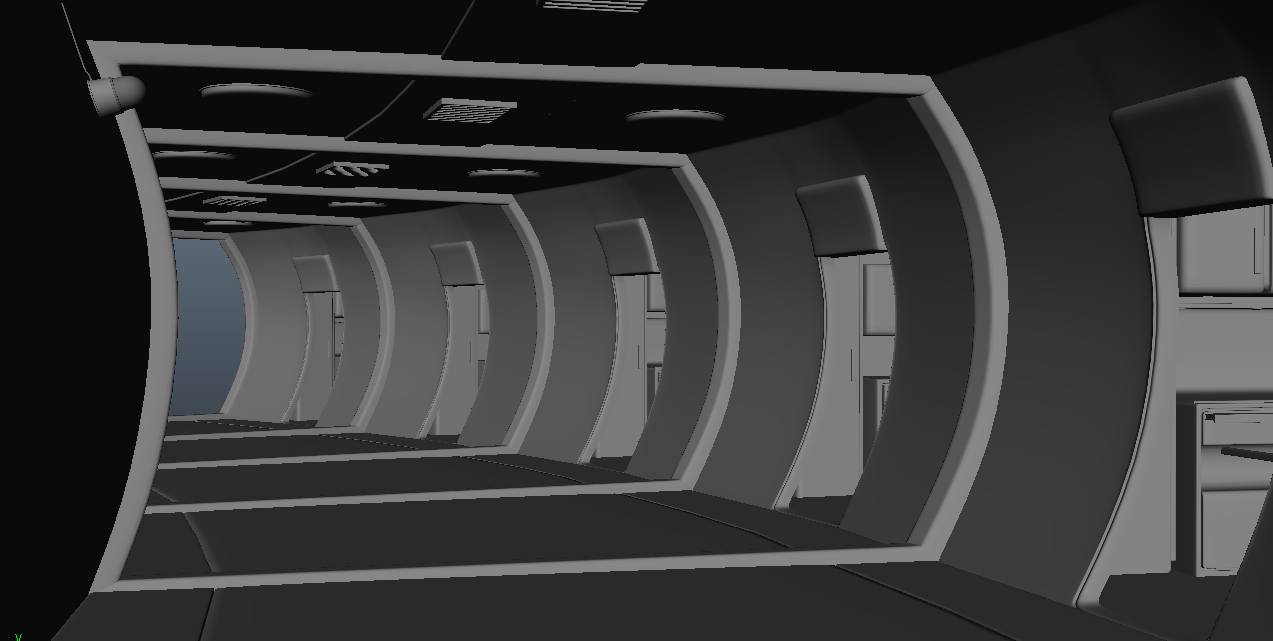 B3D Studios: Maya: Space Station Interior Modelling