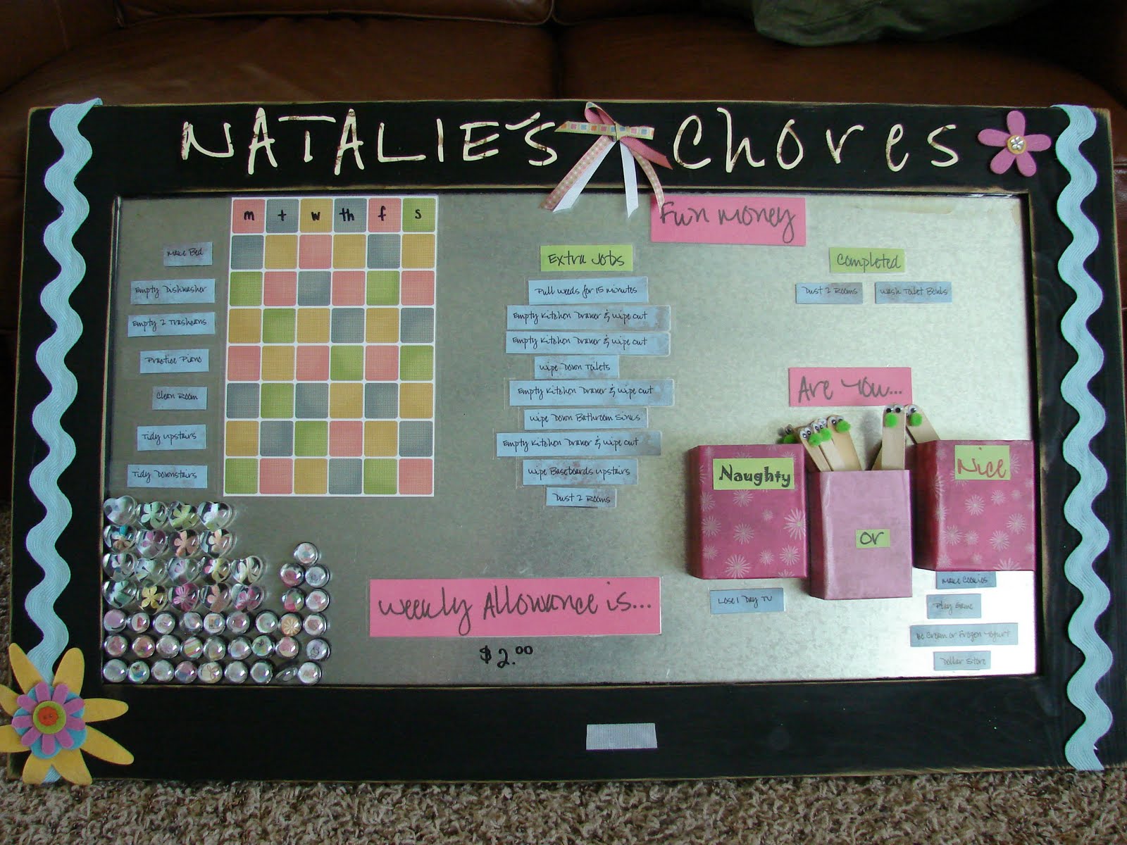 You Are A Fly On My Wall: Homemade Chore Chart