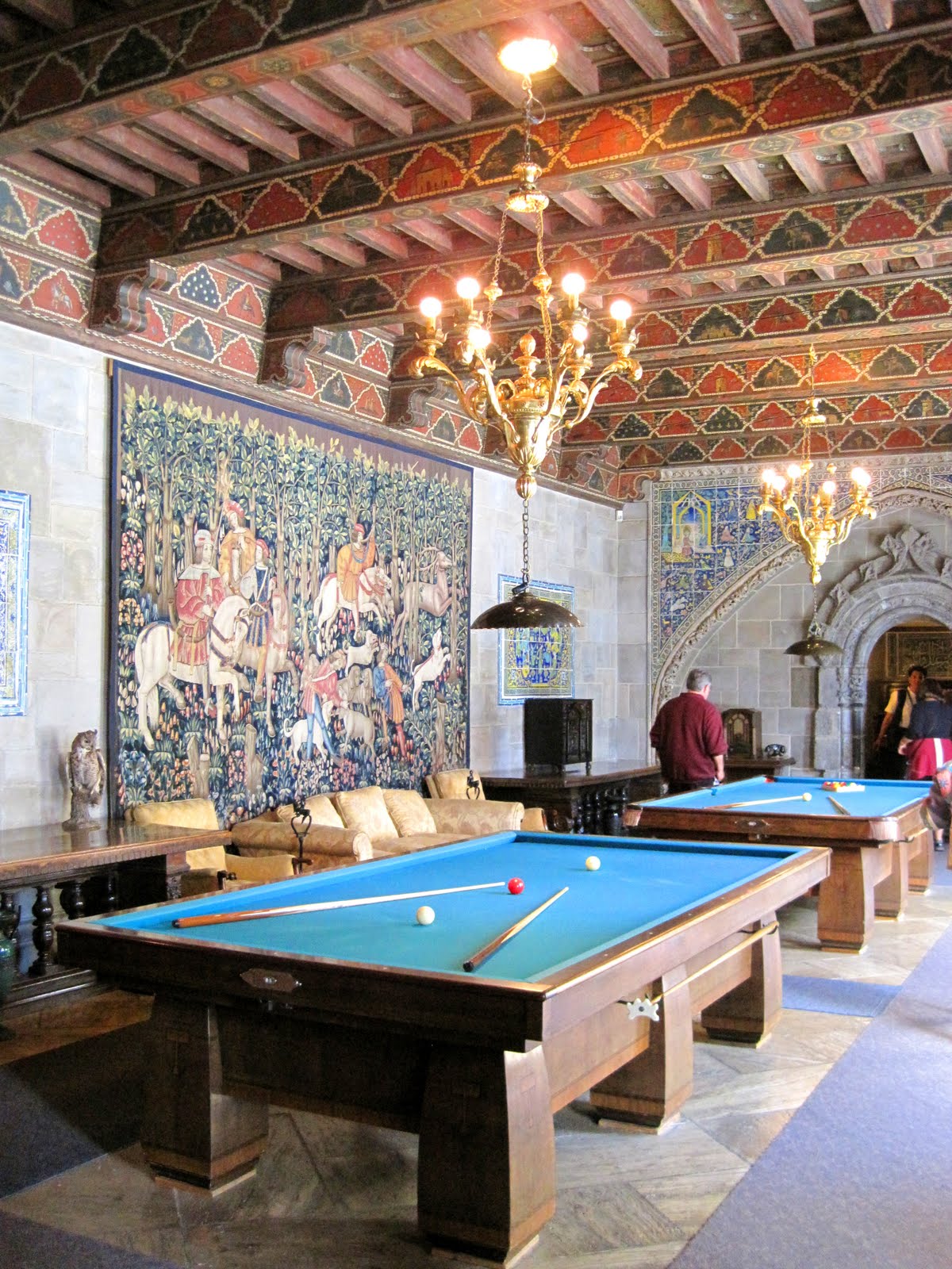 architect design™: San Simeon: Morning, Billiard and theater rooms.