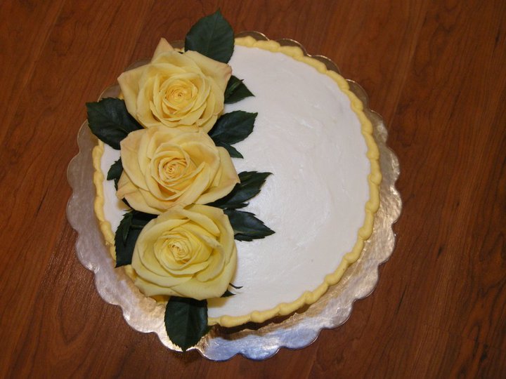 Sweetest Expressions: A Birthday Cake with REAL Yellow Roses