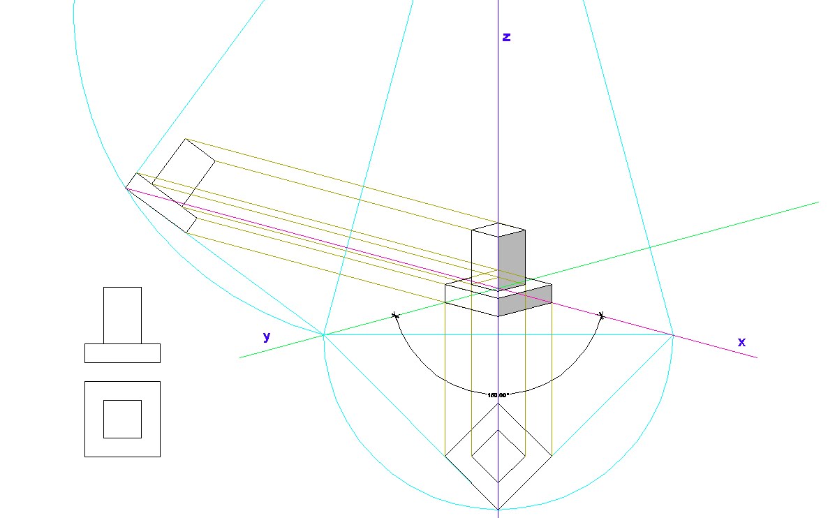Perspectiva axonométrica: Axonometría dimétrica