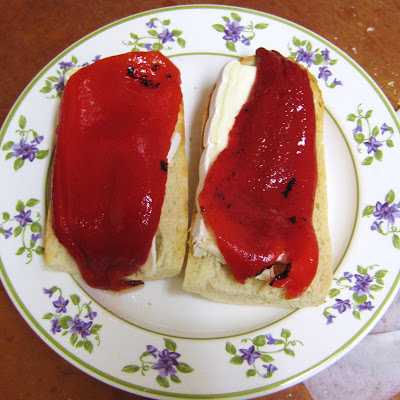 Mango & Tomato: A Sandwich for Jenny: Brie, Roasted Pepper & Steak