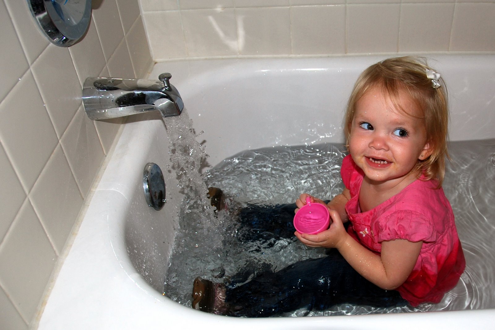 Soak it all in: our little mess