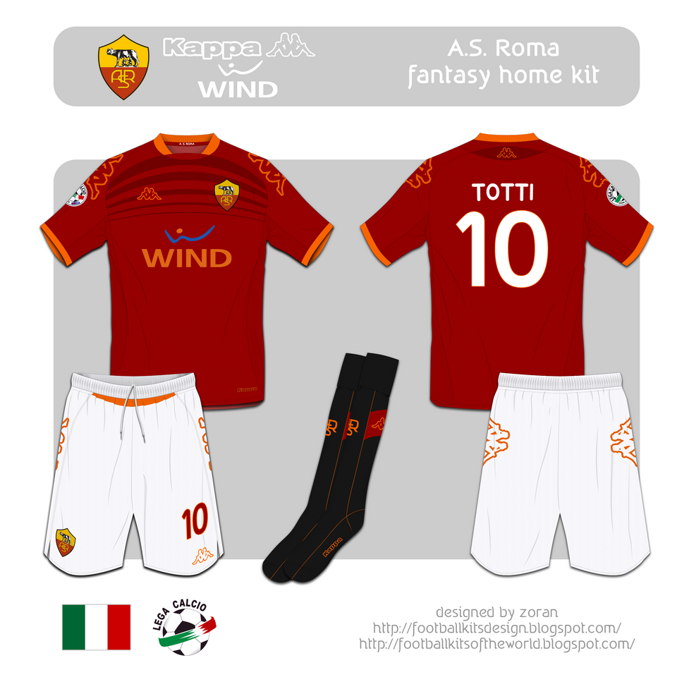 football kits design: A.S. Roma fantasy kits