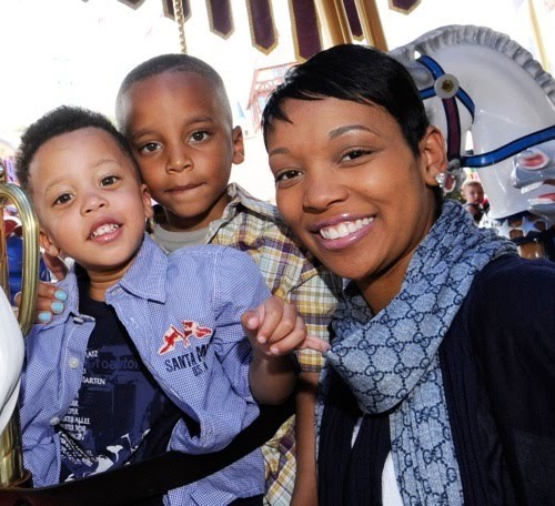.: Monica at Disney World with her two sons Rodney and Romelo over the ...