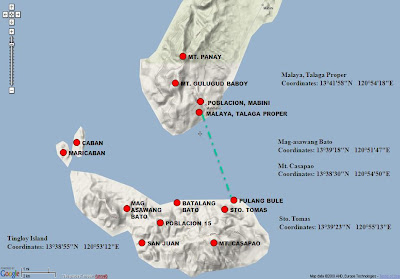 Sanyapak Mountaineers: Terrain Map of Mt. Maculot and Tingloy Island