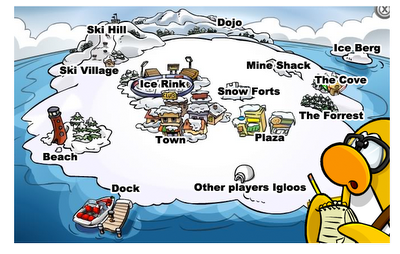 Club Penguin Map