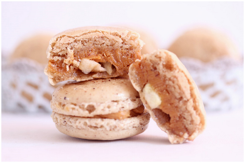 Foodagraphy. By Chelle.: Cinnamon walnut macarons with apples and burnt ...