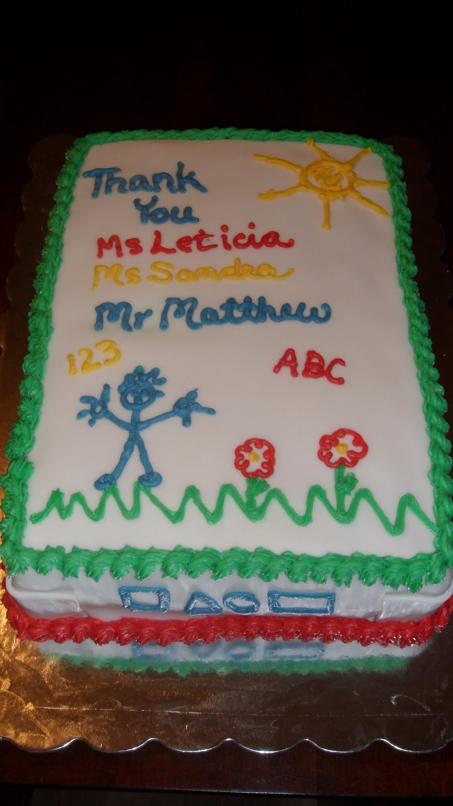 Three Sweet Cakes: Preschool End of Year Party Cake