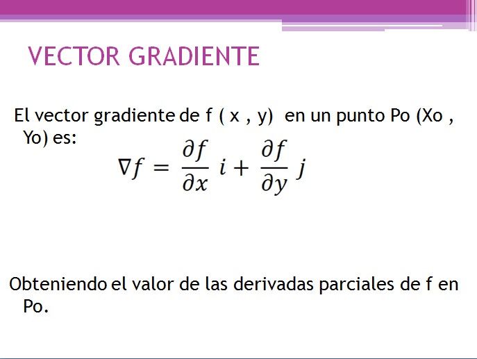 MATE III: VECTOR GRADIENTE