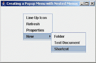 Java Swing Right Click Popup Menu | Decoration Examples