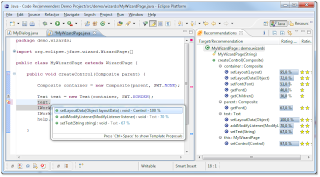 Eclipse Code Recommenders: It’s all about intelligent code completion...