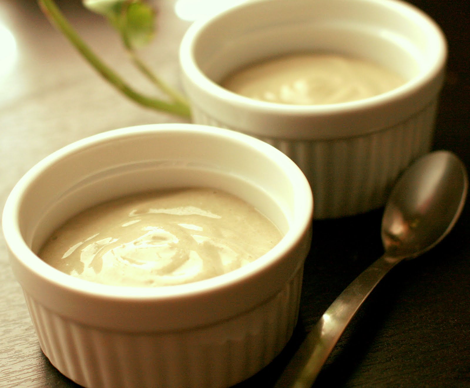 QlinArt: White Chocolate pudding with a Hint of Matcha Green Tea