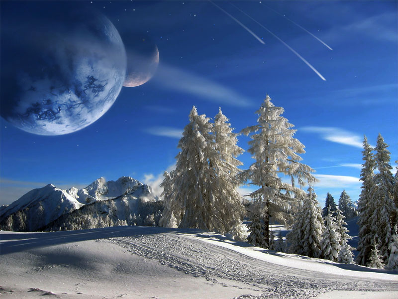 Steve Barkley: A Moment in Space: Photoshop Snow Planet